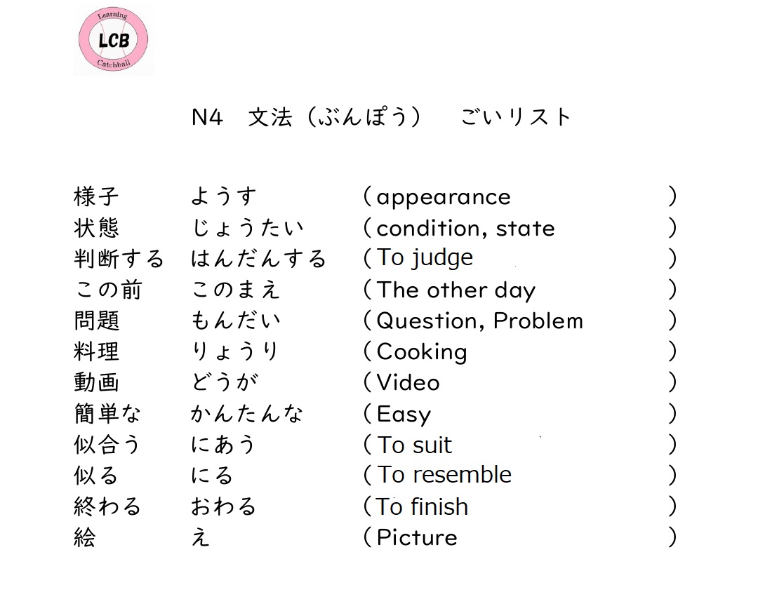 Online JLPT N3 and N4 class - Learning Catchball online Japanese ...